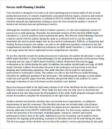 Process Checklist Template -10+ Free Word, PDF Documents Download