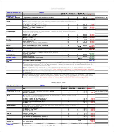 FREE 10+ Conference Budget Templates