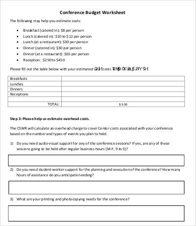 FREE 10+ Conference Budget Templates