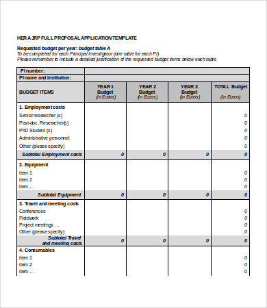 Budget Template Word - 15+ Word Documents Download