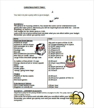 Party Budget Template - 11+ Free Word, PDF Documents Download