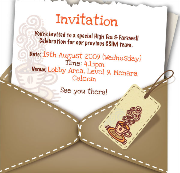 Farewell Invitation Card Template Free Download Nisma Info