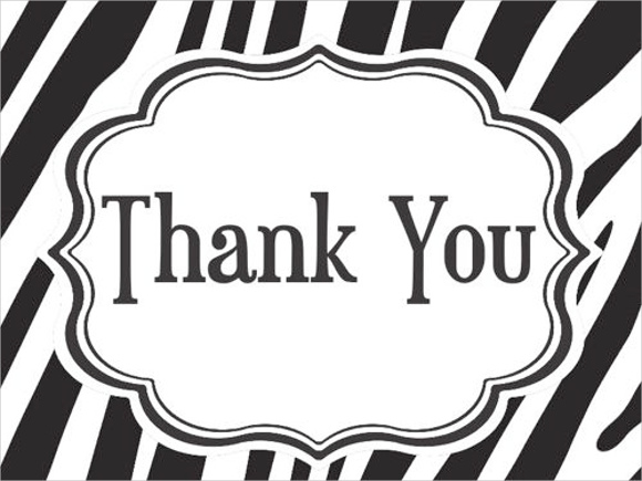 Black And White Thank You Cards Free Printable Free Printable Templates