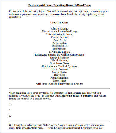 Expository Essay Template - 9+ Free Word, PDF Documents Download