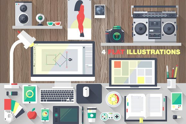 9 Sets of Workspace Icons - Free PSD, Eps, Vector, JPG Format Download
