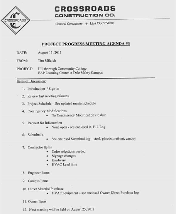 Planning Meeting Agenda Template Planning Meeting Agenda Template