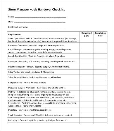 Resignation Checklist Template -10+ Word, PDF Documents Download