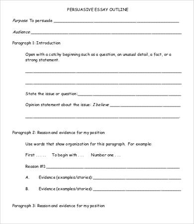 Persuasive Essay Template - 9+ Free Samples, Examples, Format