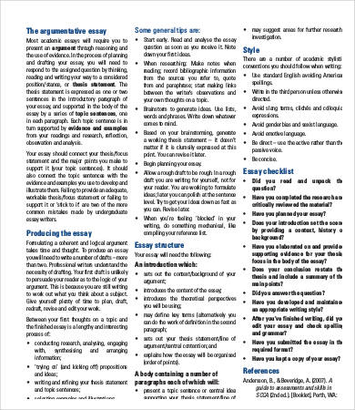 9+ Argumentative Essay Templates - PDF, DOC