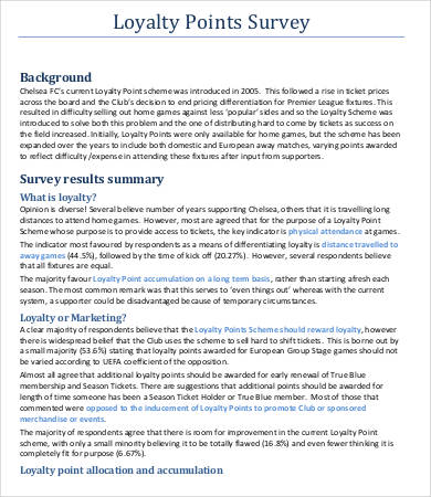 Loyalty Survey Template - 4+ Free Word, PDF Documents Download