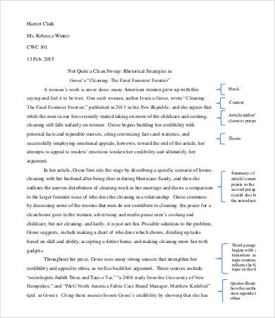 Analysis Essay Template - 11+ Free Sample, Example, Format