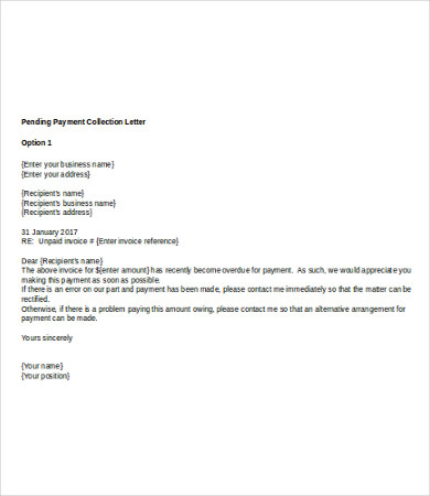Pending Payment Letter - 18+ Free Word, PDF Documents Download