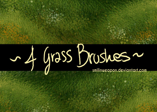 10+ High Res Grass Brushes - PSD, AI