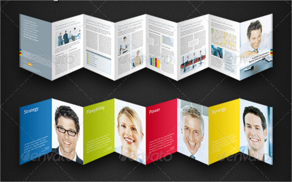 9 Accordion Fold Brochure Printable PSD AI InDesign Vector EPS 