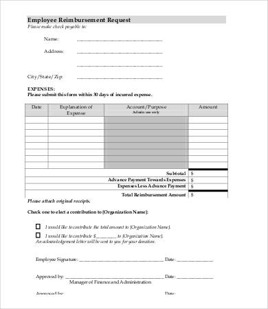 Reimbursement Form Template - 10+ Free Excel, PDF Documents Download