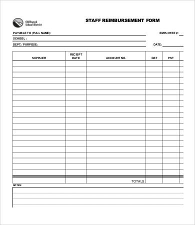 Reimbursement Form Template - 10+ Free Excel, PDF Documents Download