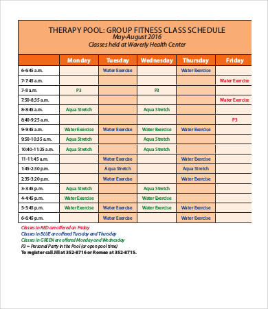 Therapy Schedule Template - 8+ Free Word, PDF Documents Download