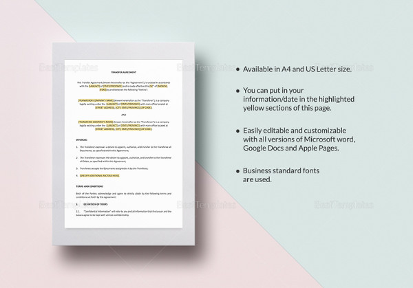 16+ Sample Money Agreement Templates - Word, PDF, Pages
