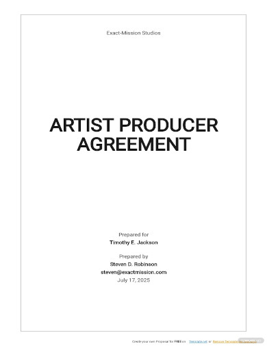 25+ Sample Artist Agreement Templates - Word, Pages, PDF