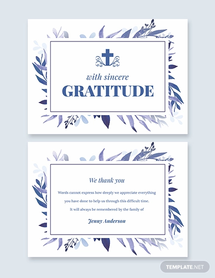 6 Bereavement Thank You Cards PSD EPS