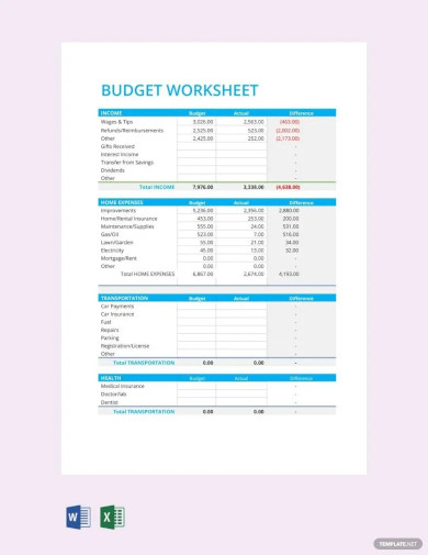 Budget Template Word - 15+ Word Documents Download | Free & Premium ...