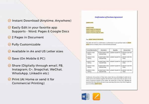 16+ Sample Money Agreement Templates - Word, PDF, Pages