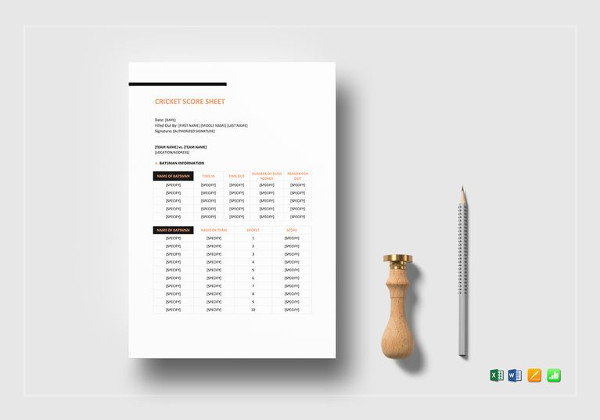Score Sheet Template - 29+ Free Word, PDF Documents Download