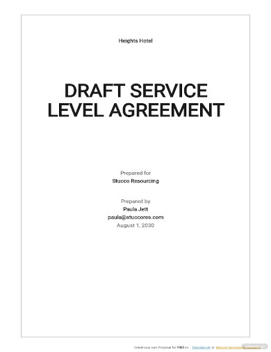 FREE 34+ Sample Service Level Agreement Templates in MS Word | PDF ...