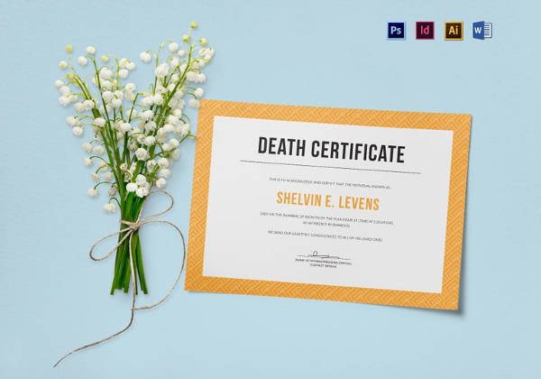 9+ Death Certificate Template – Free Sample, Example Format Download!