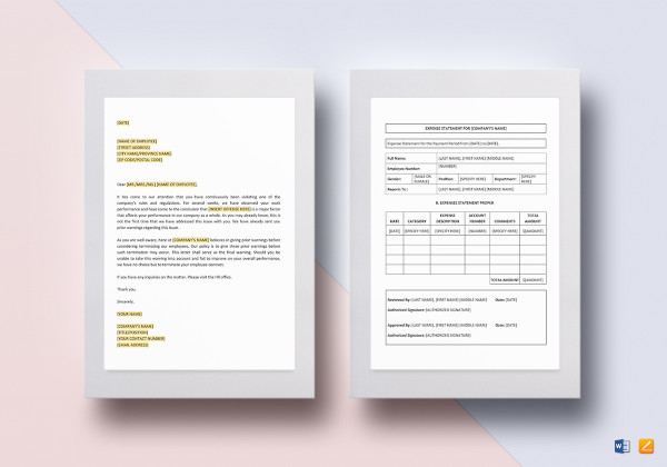 42+ Printable Written Warning Templates - PDF, Google Docs, MS Word ...