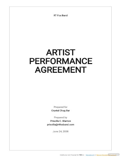 25+ Sample Artist Agreement Templates - Word, Pages, PDF