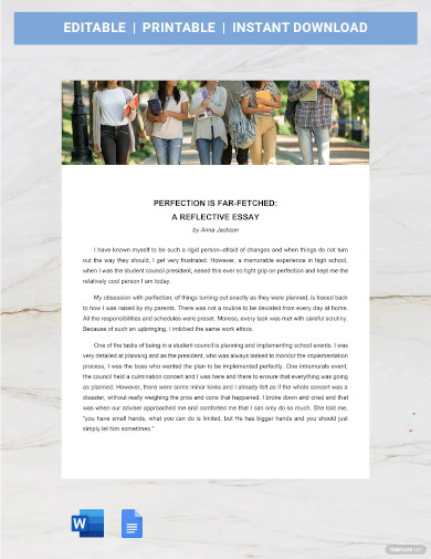 Reflective Essay Template - 18+ Free Word, PDF Documents Download