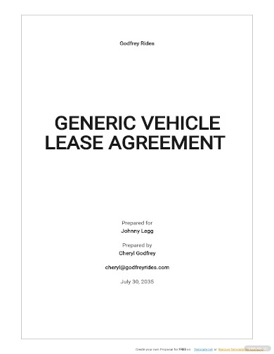 18+ Vehicle Lease Agreement Templates - Docs, Word