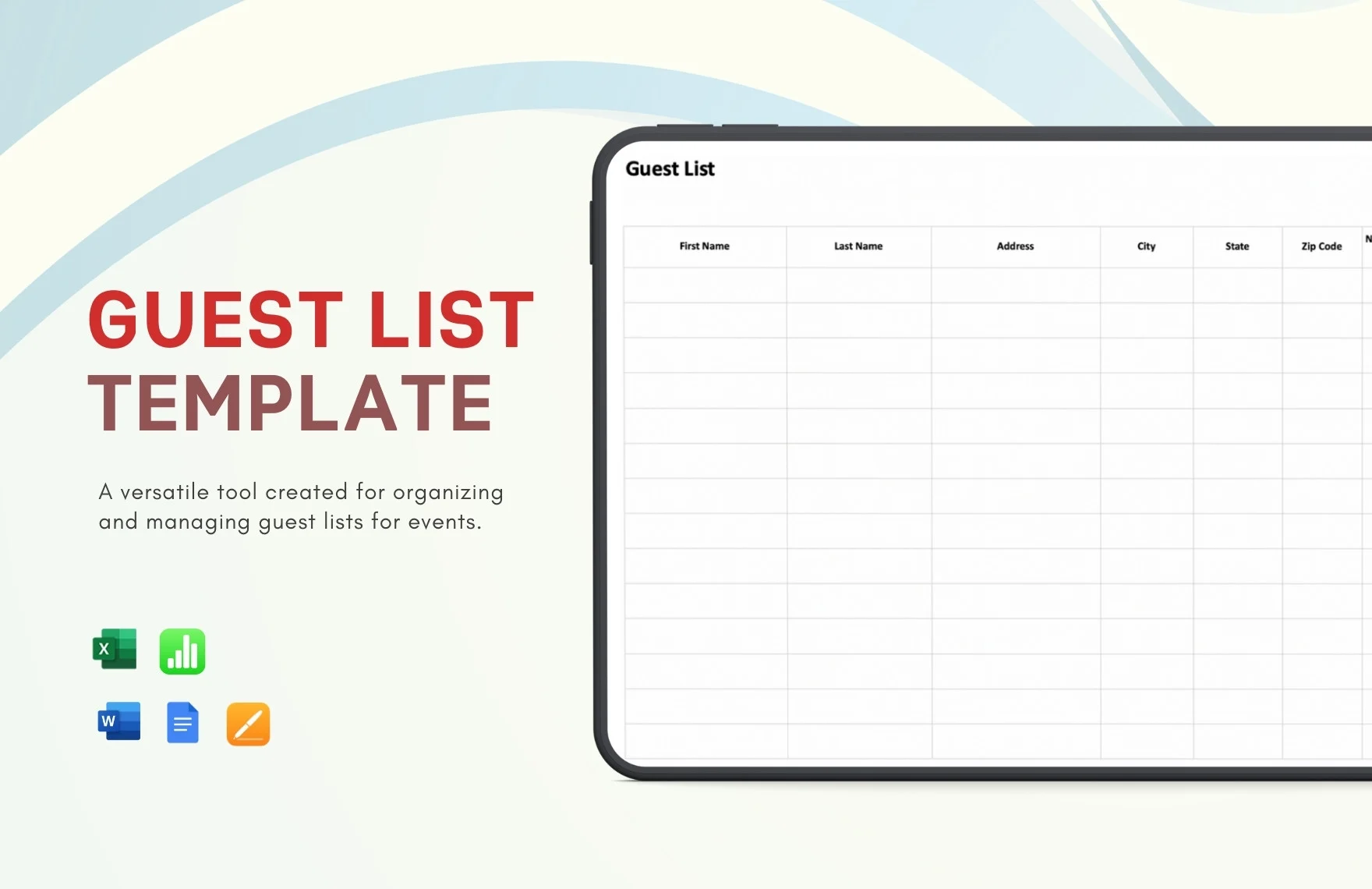 Guest List Templates - 12+ Word, PDF Documents Download | Free ...