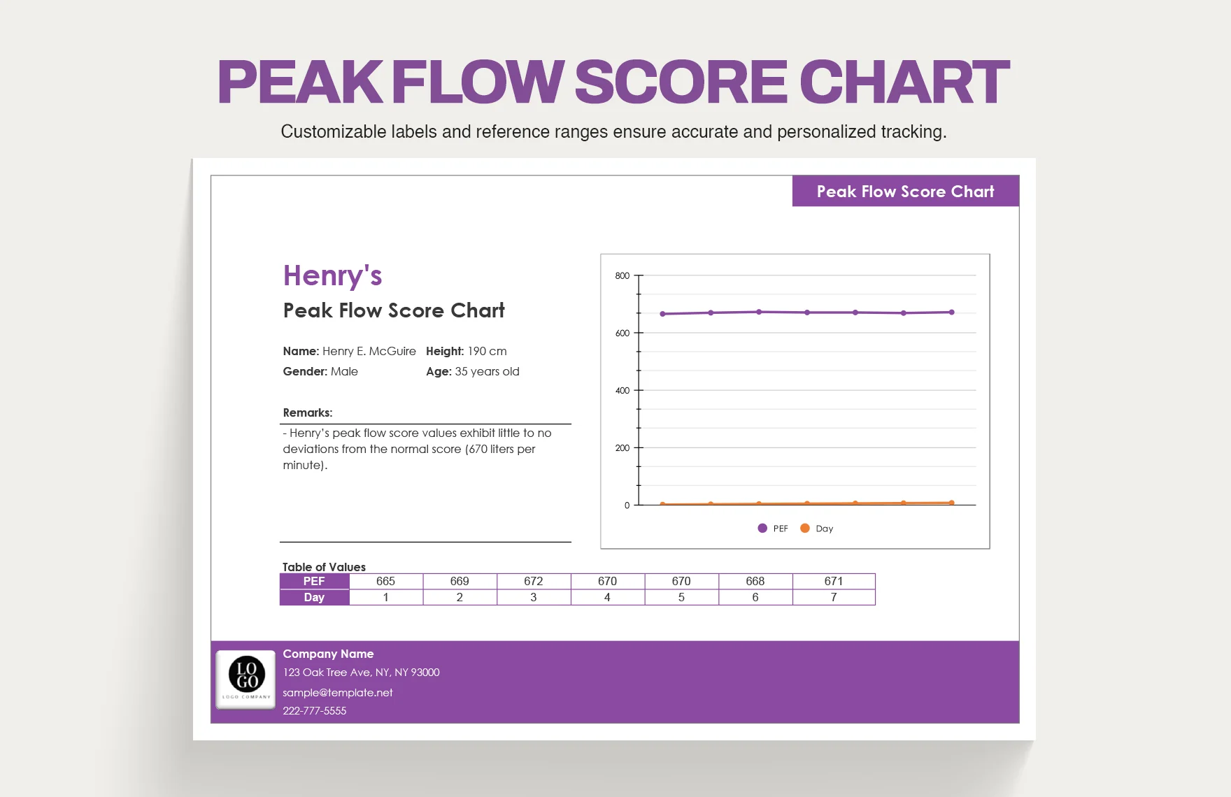 Peak Flow Chart Templates - 11+ Free PDF Documents Download