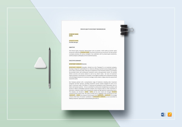 14+ Investment Memo Templates in PDF | Google Docs | MS Word | Pages