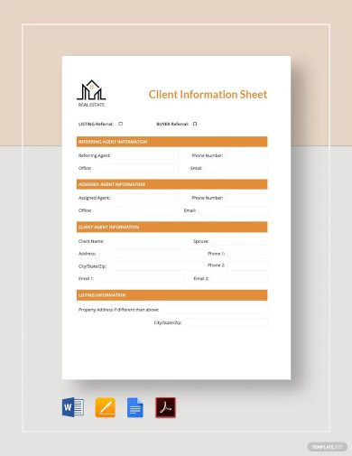 Information Sheet Template - 21+ Free Sample, Example Format Download