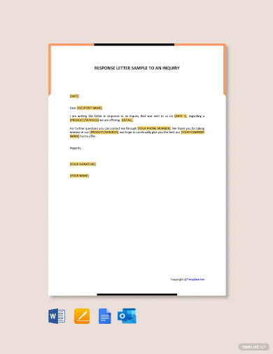 Response Letter - 14+Free Word, PDF Documents Download