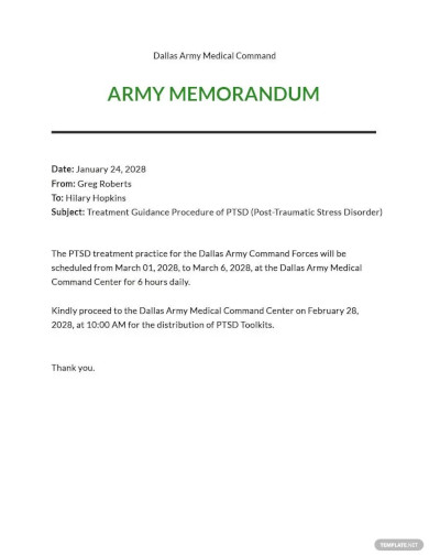 12+ Army Memorandum Templates - Word, Google Docs, Apple Pages