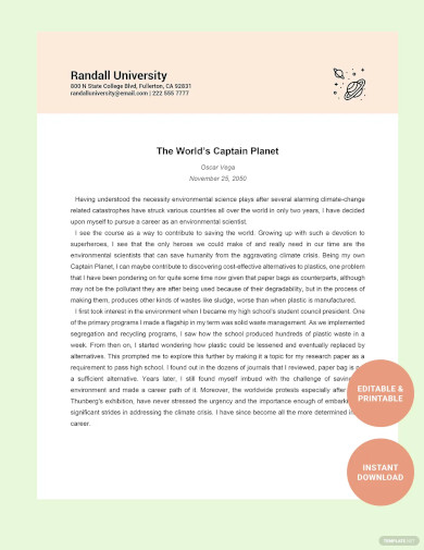 Scholarship Essay Template - 8+ Word, PDF Documents Download