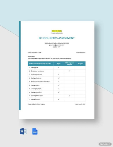 11+ Sample Needs Assessment Templates in Word | Google Docs | Apple ...