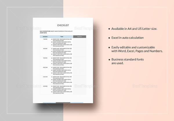 Equipment Checklist Template - 18+ Word, PDF Documents Download