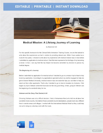 Reflective Essay Template - 18+ Free Word, PDF Documents Download