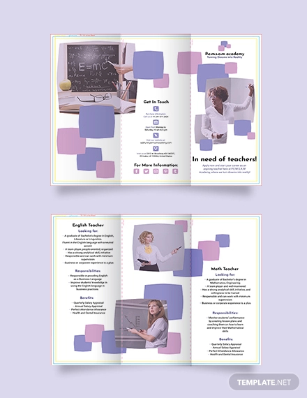 11 Teacher Brochure Templates AI PSD Google Docs Apple Pages
