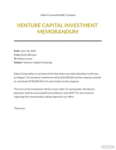 14+ Investment Memo Templates in PDF | Google Docs | MS Word | Pages