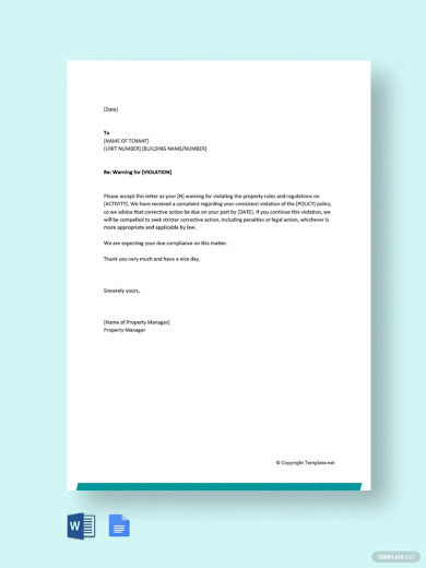 42+ Printable Written Warning Templates - PDF, Google Docs, MS Word ...