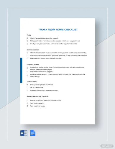 Work Checklist Template - 20+ Free Word, PDF Documents Download