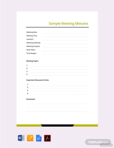 24+ Meeting Minutes Templates - PDF, Google Docs, Apple Pages
