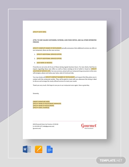 Announcement Letter - 14+ Free Word, PDF Documents Download