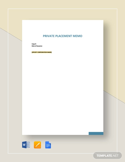 Private Placement Memorandum - 12+ Free PDF Documents Download